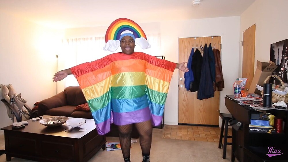 "macdoesit rainbow outfit" by Samantha Gisser | Redbubble