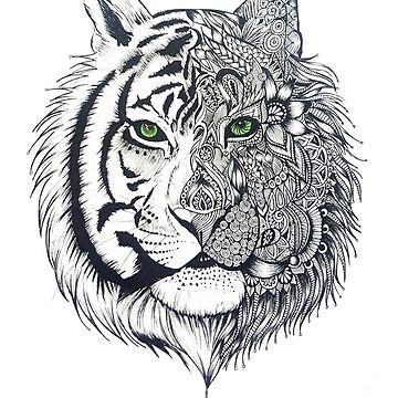 "Tiger Mandala" Art Board Print for Sale by inkpawsitive | Redbubble