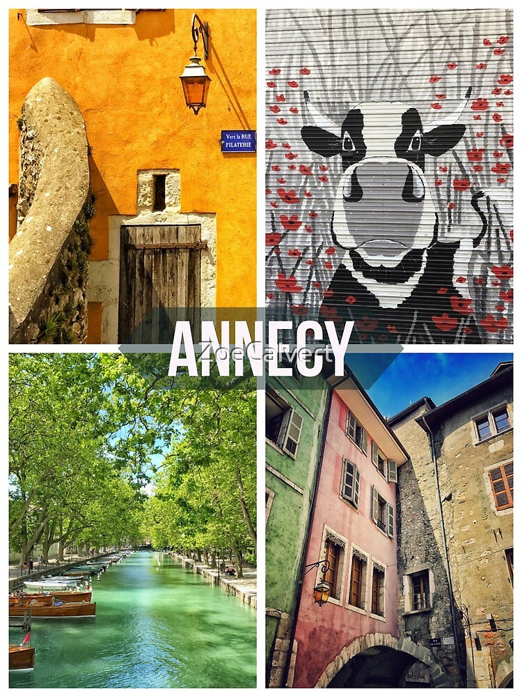 "Annecy Poster Art" by ZoeCalvert | Redbubble