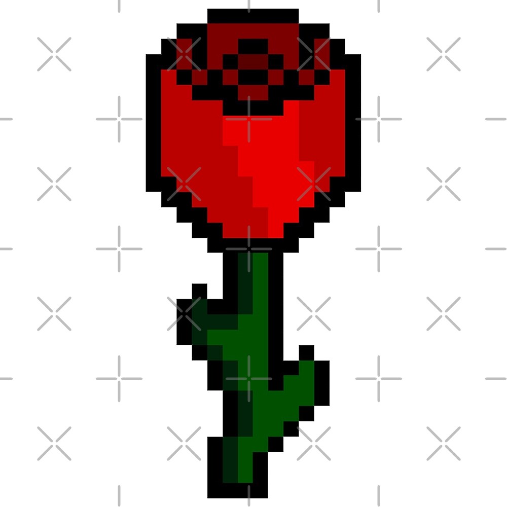 "Rose Pixel Art" by RagnarokDesigns | Redbubble