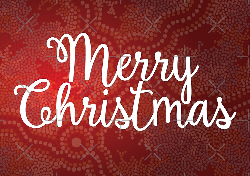 "Merry Christmas - Aboriginal Design 3 Authentic Aboriginal Art - " by ...