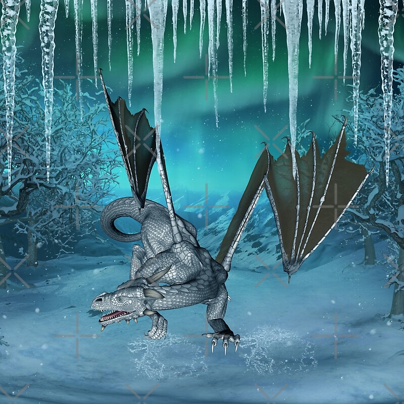 "Wonderful ice dragon in the winter landscape" by nicky2342 | Redbubble