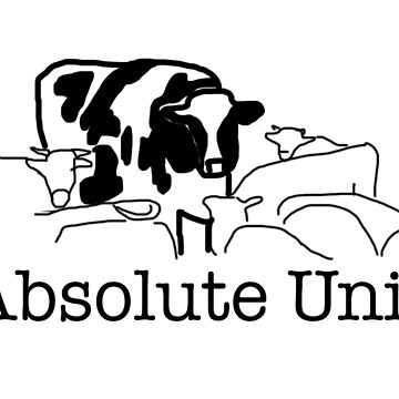 "Absolute Unit Cow" Poster for Sale by buhloop | Redbubble