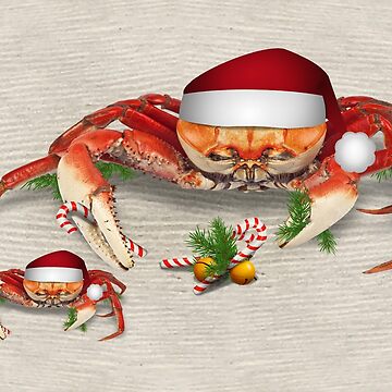 "Christmas Crab" Greeting Card for Sale by Gravityx9 | Redbubble