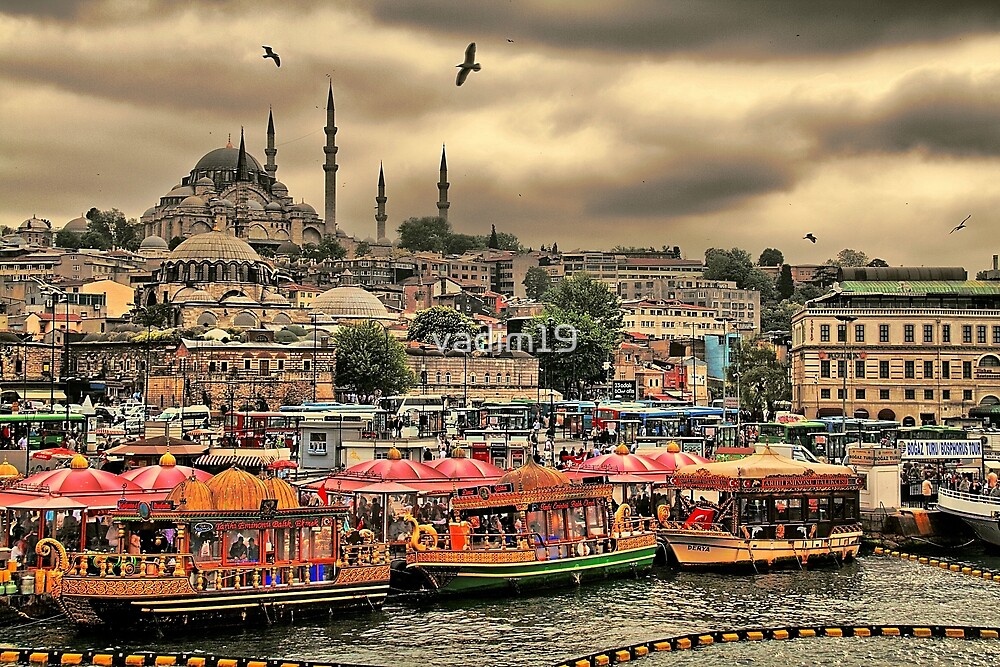 "Turkey. Istanbul. Eminönü district. View from Galata bridge." by ...