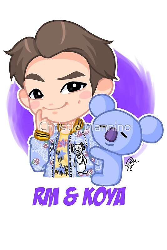"BTS - RM and Koya" by Christie Mannino | Redbubble
