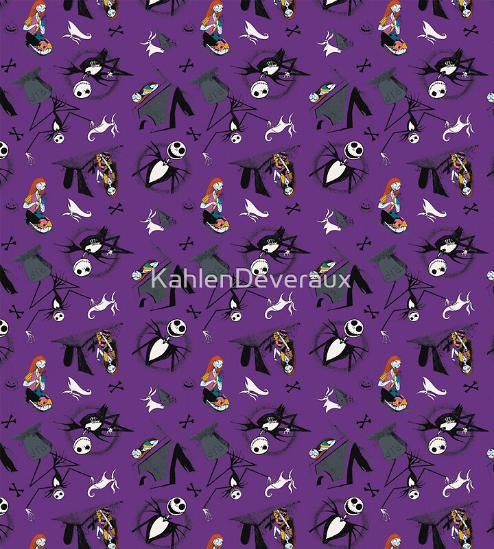 "Nightmare Before Christmas Pattern" by KahlenDeveraux | Redbubble