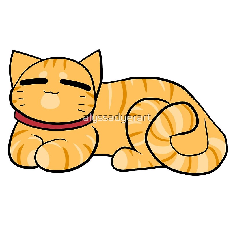 "Peaches the Cat" by alyssadyerart | Redbubble