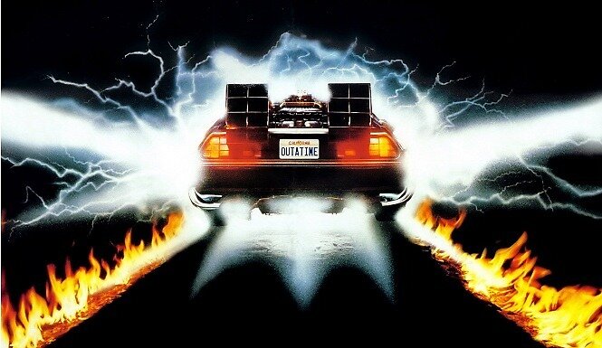 "Back To the Future Fire Tracks" by Donovan Kinnee | Redbubble