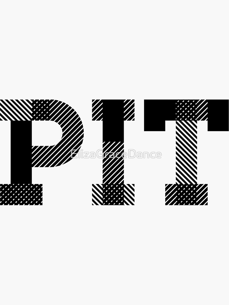 "PITTSBURGH PIT Letters" Sticker by ElizaGraceDance | Redbubble