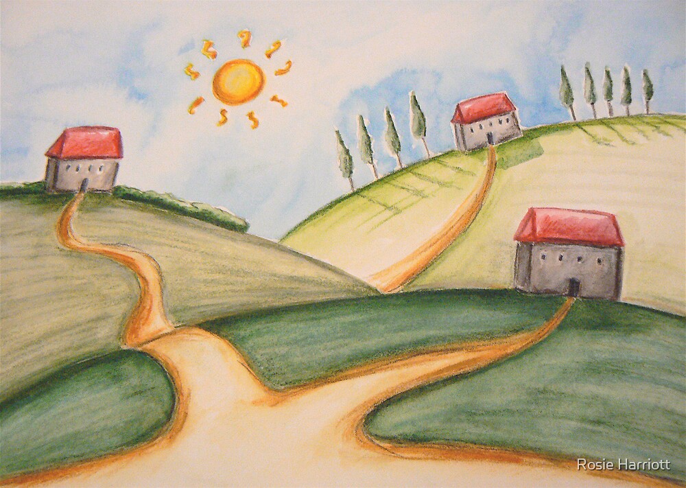 "The Little Village" by Rosie Harriott | Redbubble