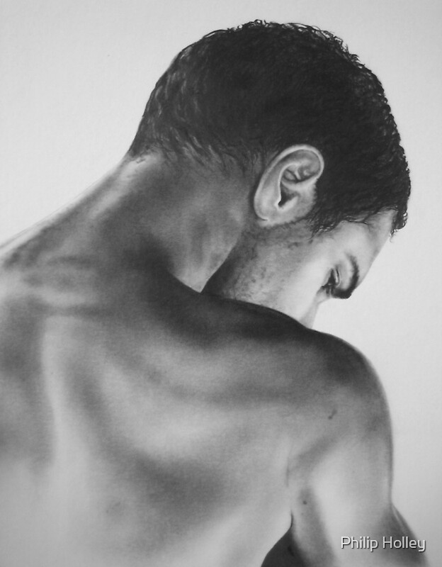 "Study of male head and shoulders" by Philip Holley | Redbubble