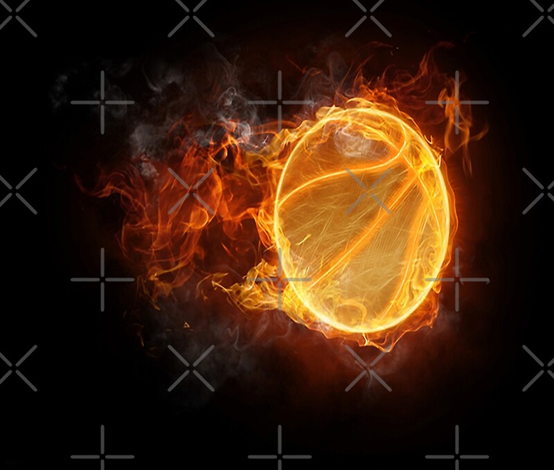 "Fire Basketball" by leen12 | Redbubble