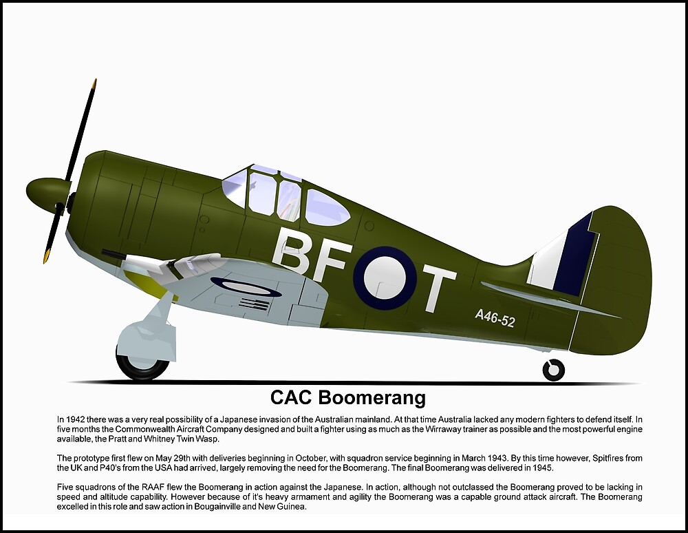 "CAC Boomerang Profile" by coldwarwarrior | Redbubble