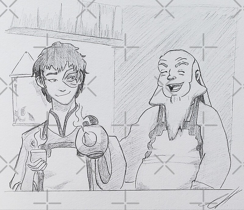 "AVATAR - TLA - TEA WITH ZUKO AND UNCLE IROH" by seapandaarts | Redbubble