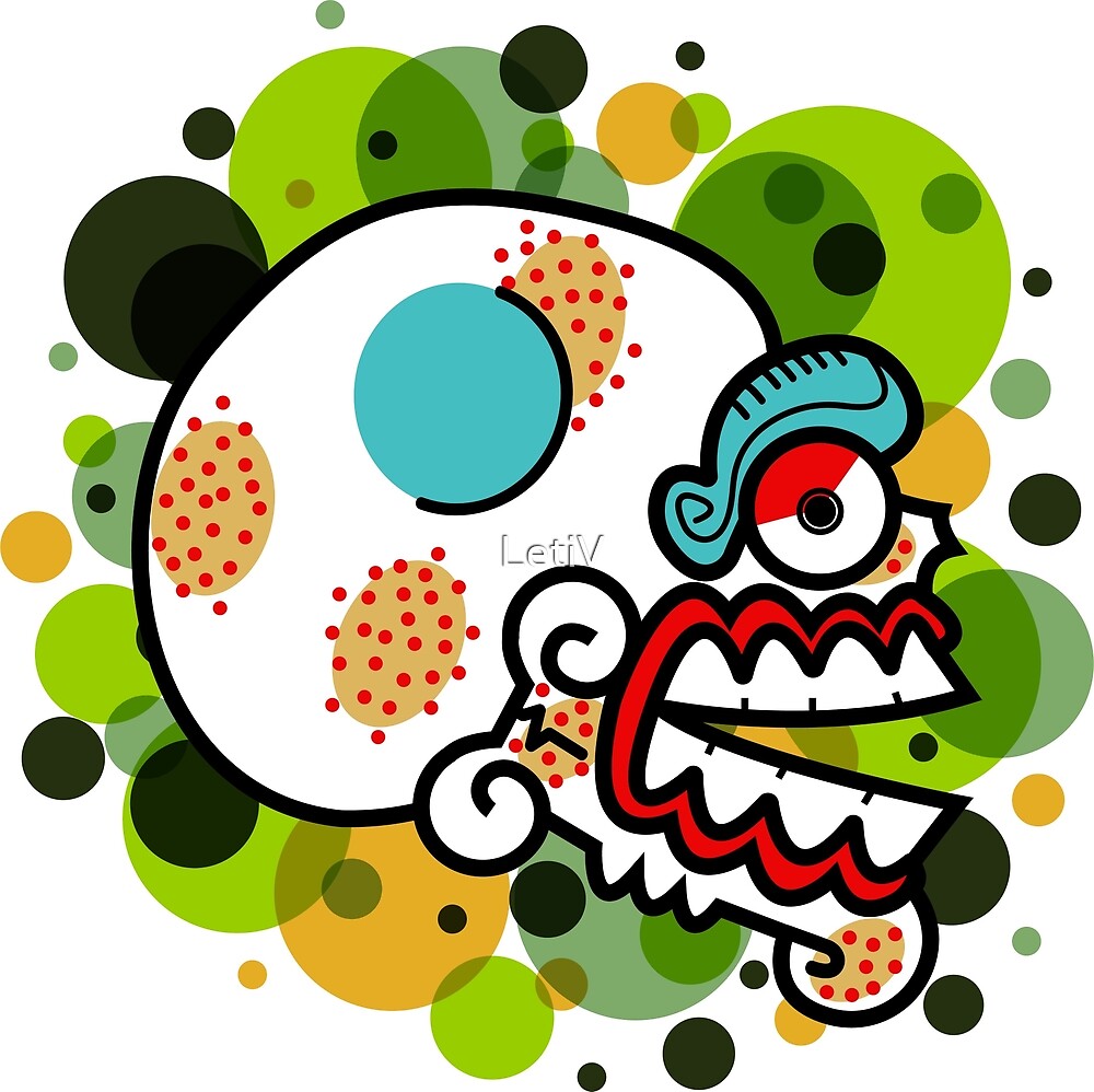 "DVG Skull" by LetiV | Redbubble