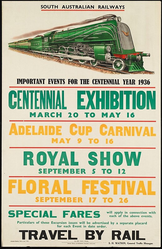"Vintage Australia Train Travel Vacation Holiday Advertisement Art ...