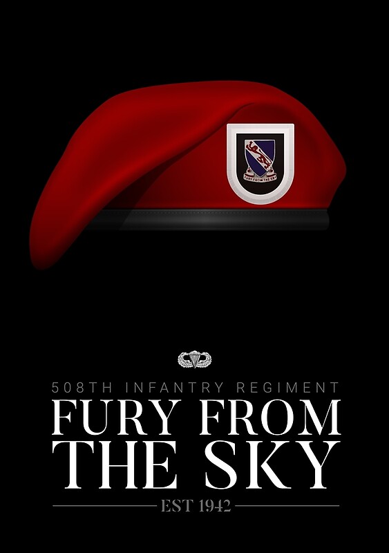 "508th Infantry Regiment - Fury From The Sky" by nothinguntried | Redbubble