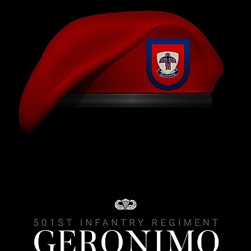 "501st Infantry Regiment - Geronimo (Beret)" Poster for Sale by ...
