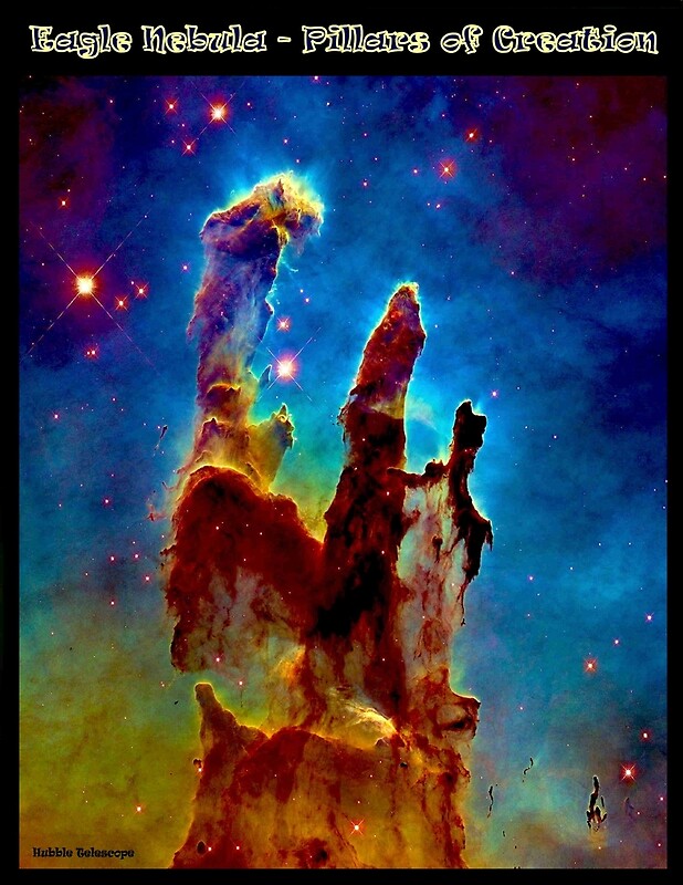 "STAR CONSTELLATIONS : Eagle Nebula Pillars of Creation Print" by ...