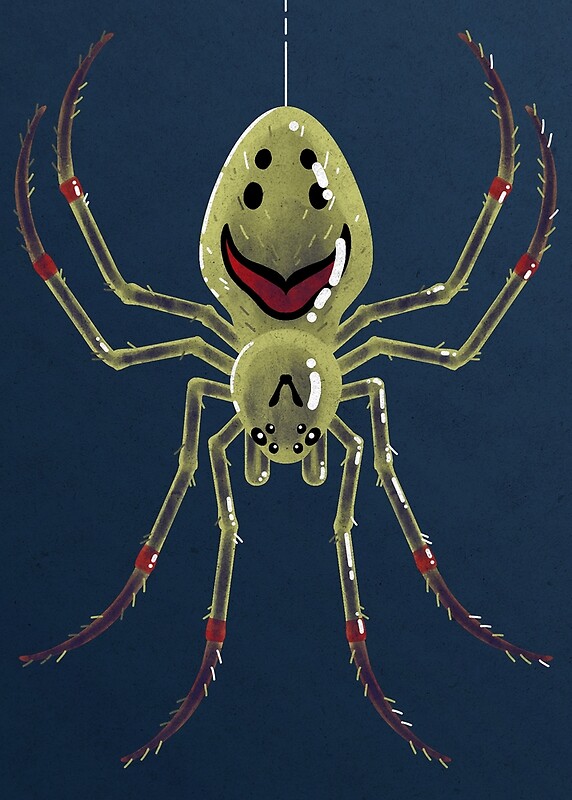 "Garden Friend 1: Hawaiian Happy Face Spider" by Rowan Sherwin | Redbubble
