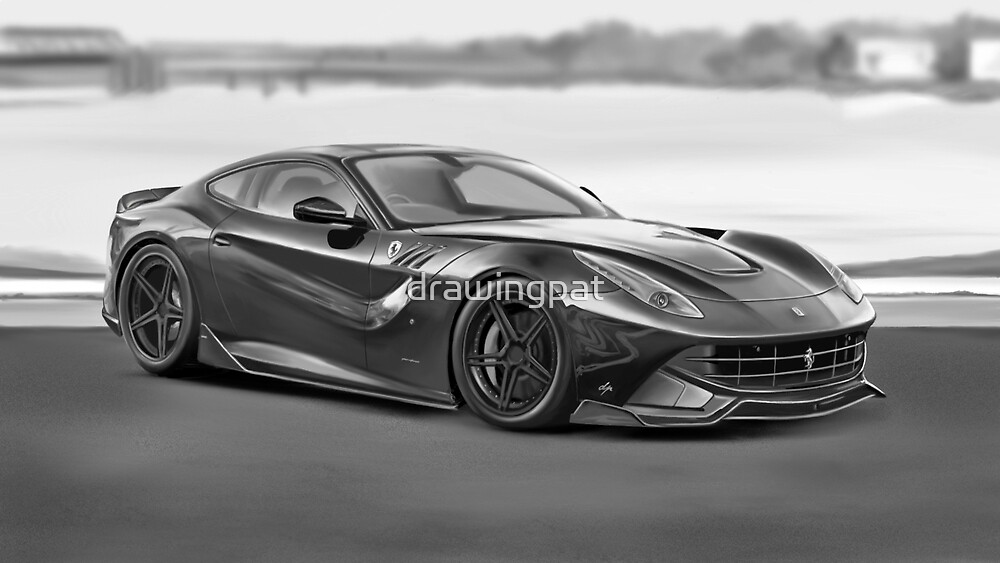 "Ferrari F12 Berlinetta Graphic Print/Poster " by drawingpat | Redbubble
