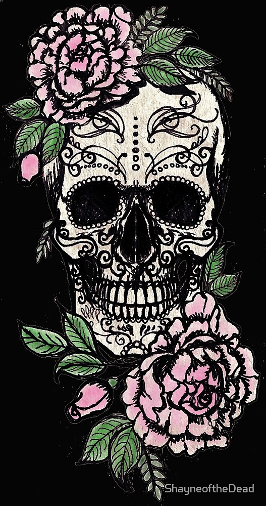 "Sugar Skull & Roses" by ShayneoftheDead | Redbubble