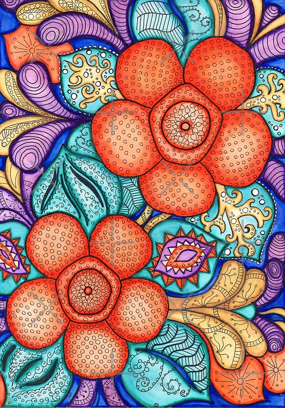 "Watercolor Doodle | Rafflesia" by coloringiship | Redbubble
