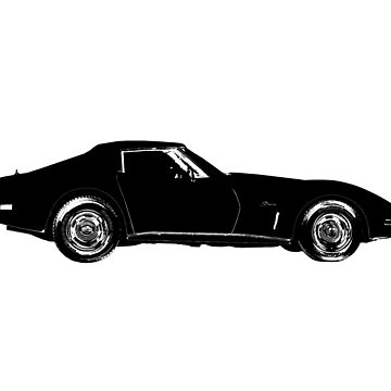 "C3 Corvette Silhouette " Art Board Print for Sale by Chas Vitabile ...