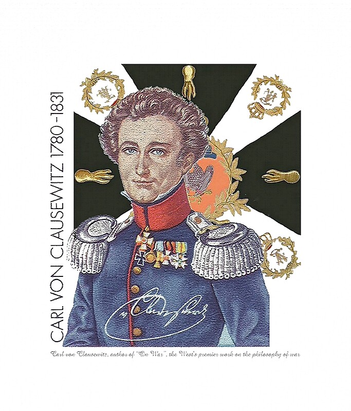 "Carl von Clausewitz Portrait with Prussian Flag " by edsimoneit ...
