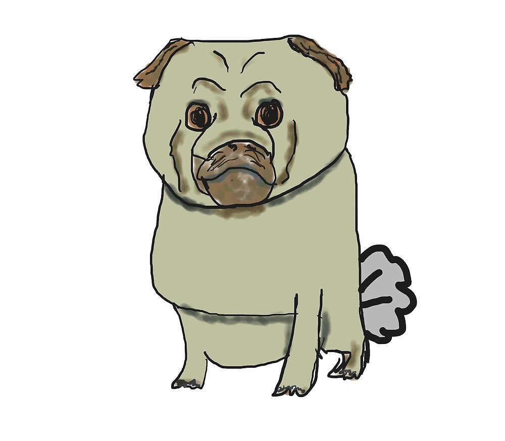 "Farting Pug" by Mark-Ewbie | Redbubble