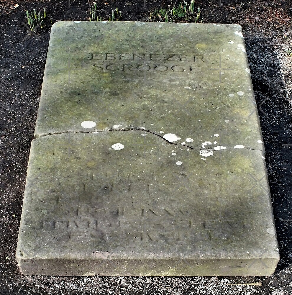 "Grave of Ebenezer Scrooge" by Yampimon | Redbubble