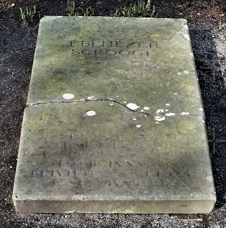 "Grave of Ebenezer Scrooge" by Yampimon | Redbubble