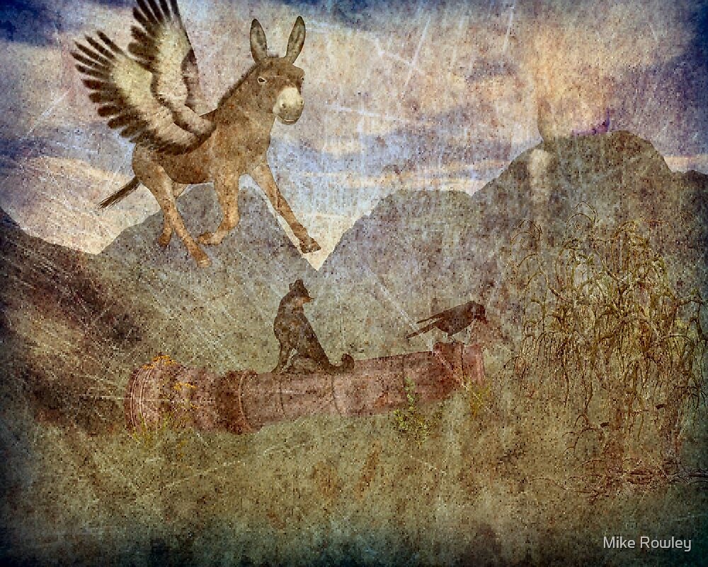 "The Dog The Raven And The Winged Donkey" by Mike Rowley | Redbubble