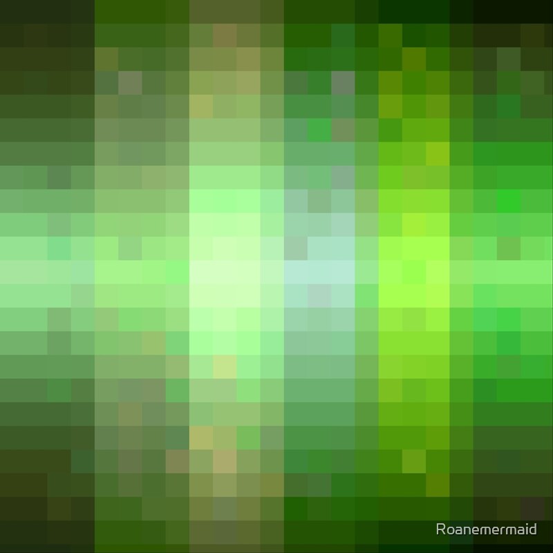 "Pixelated Green Stripes " by Roanemermaid | Redbubble