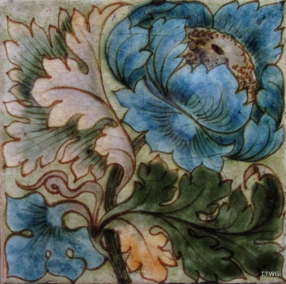 "Beautiful Art Nouveau Tile Design with Flowers" by TTWG | Redbubble