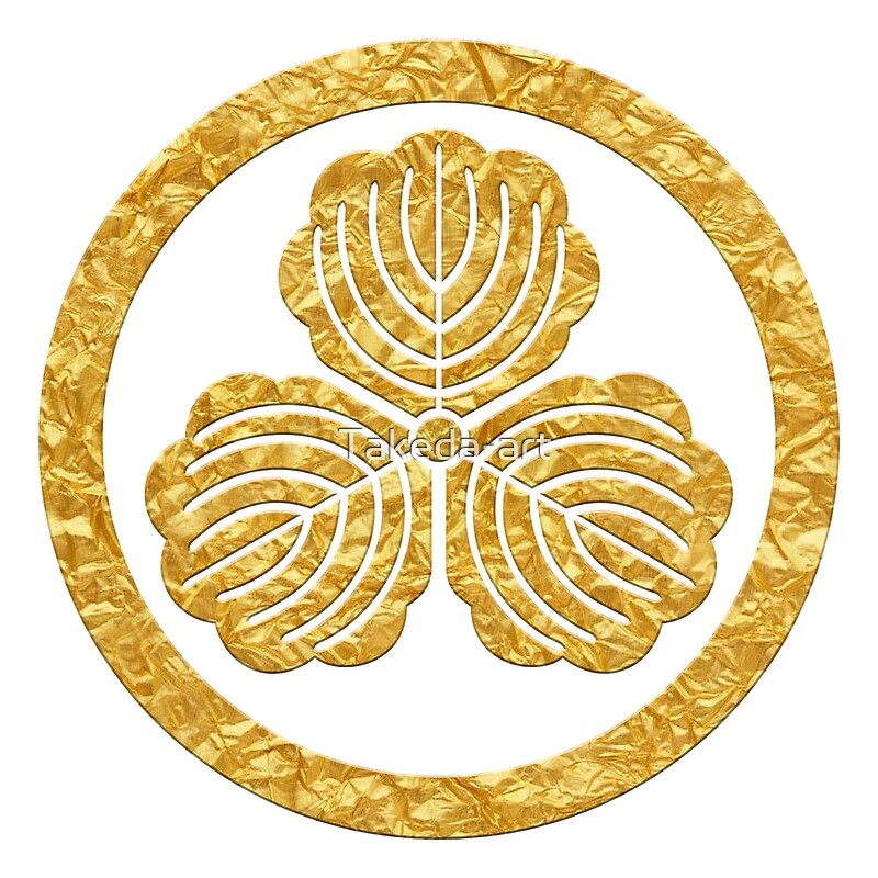 "Japanese Mon Maruni Mitsu Kashiwa" by Takeda-art | Redbubble