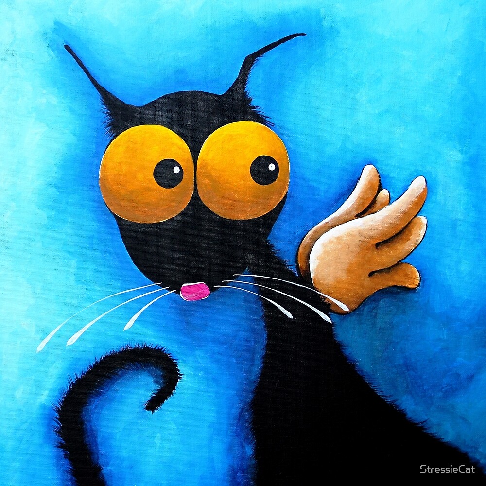 "Stressie Cat Angel" by StressieCat | Redbubble