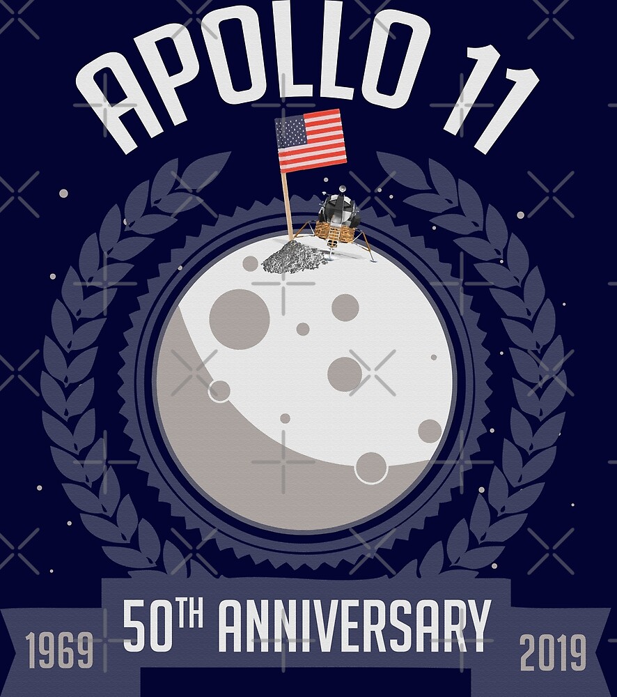 Apollo 11 Moon Landing 50th Anniversary By Beardjan Redbubble