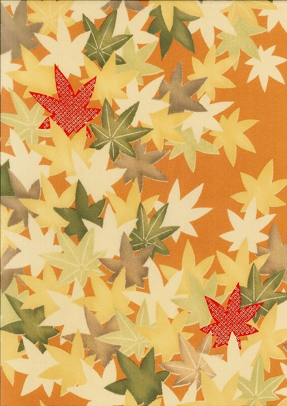 "Autumn Leaves Traditional Japanese Kimono Pattern" by Vicky Brago ...