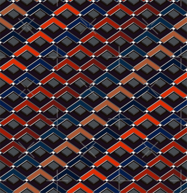 "Colorful zigzag checkered steps" by pASob-dESIGN | Redbubble