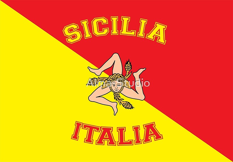"Sicilia, Italia, flag of Sicily colors" by Alma-Studio | Redbubble