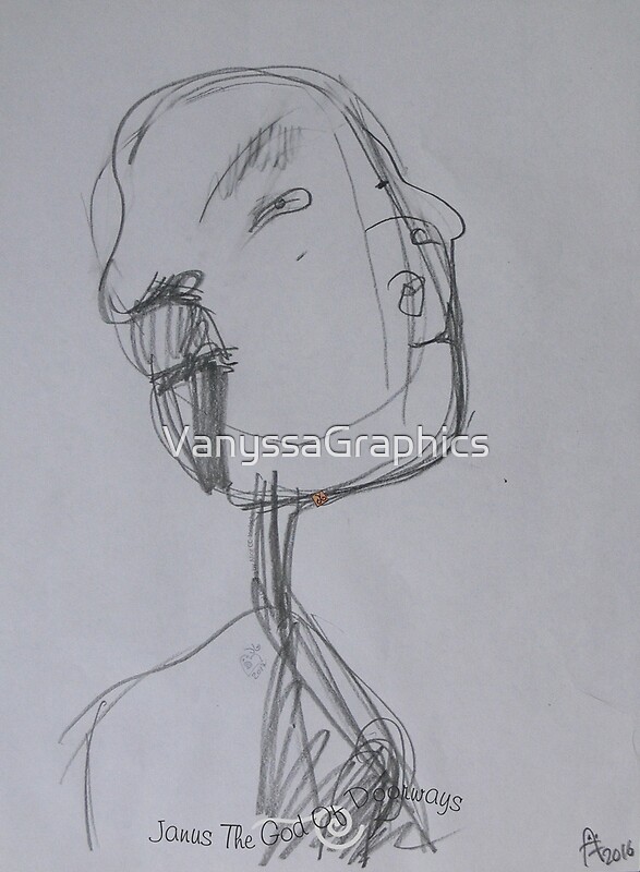 "Janus The God of Doorways (Hand Drawing by ACCI)" by VanyssaGraphics ...
