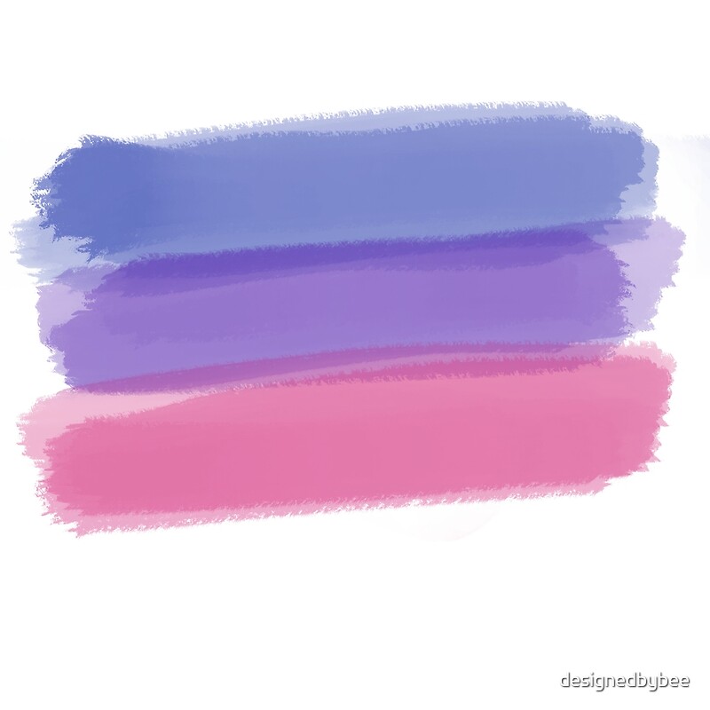 "Pastel Bi flag painting " by designedbybee | Redbubble