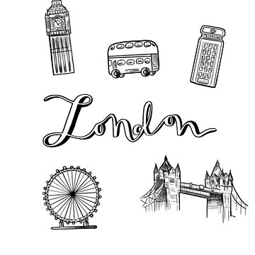 "London City Sticker Pack" Sticker for Sale by Margo Shemaria | Redbubble