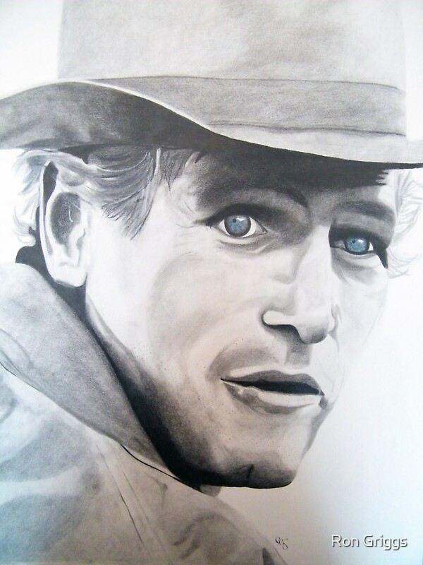 "Butch Cassidy- Paul Newman" by Ron Griggs | Redbubble