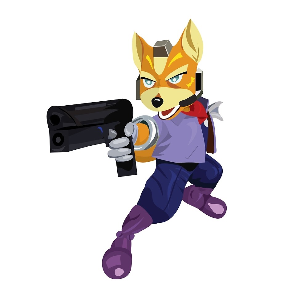 "Fox McCloud Starfox Melee Blue Design" by niymi | Redbubble