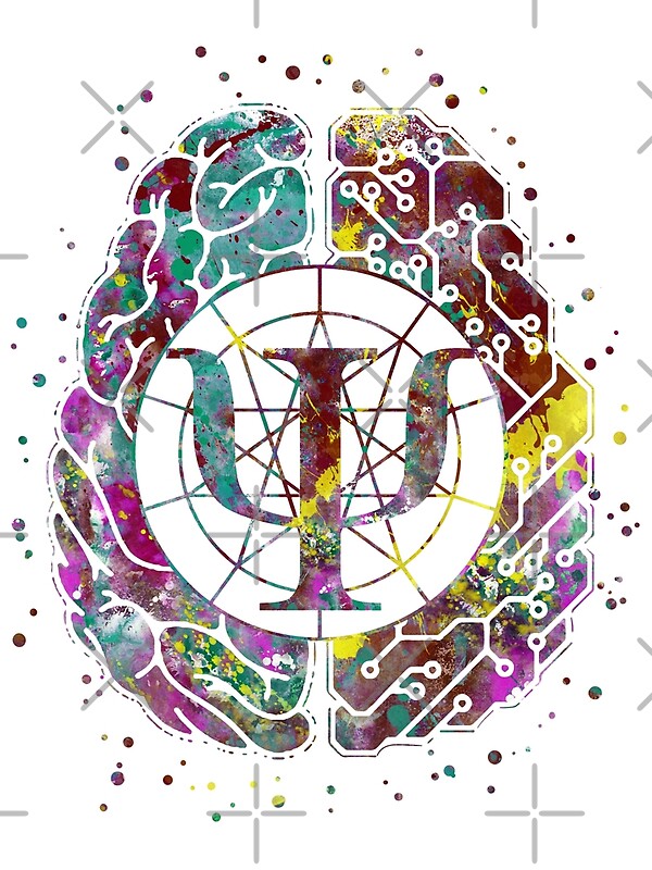 "Psychology symbol and brain" by Rosaliartbook | Redbubble