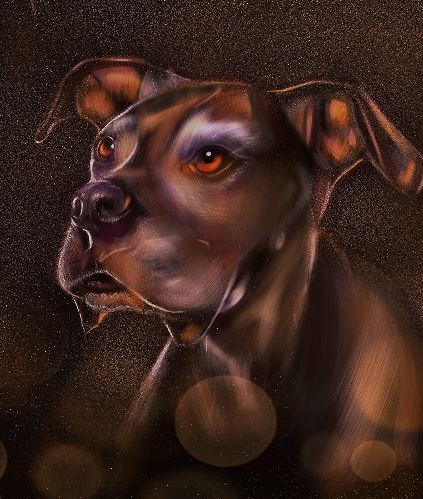 "Digital Dog Sketch" by barkingpixls | Redbubble