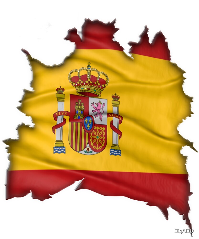 "Spanish Flag Underneath" by BigAl3D | Redbubble